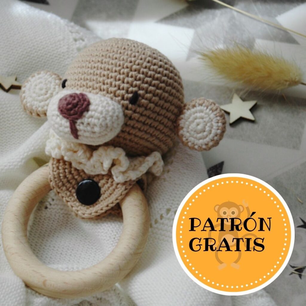 PATRÓN GRATIS Sonajero Mono Amigurumi paso a paso en español - Crochetisimo