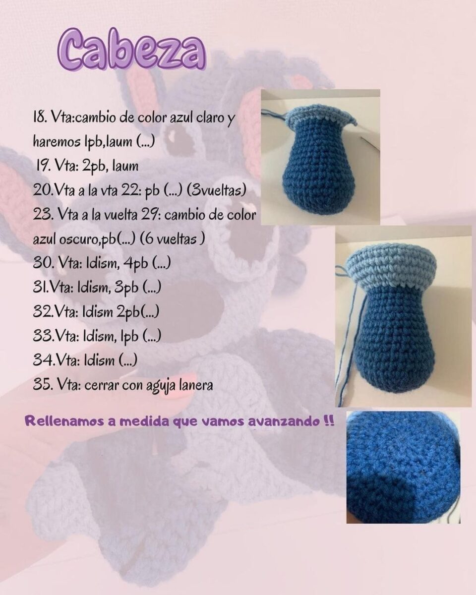 PATRÓN GRATIS Stitch Amigurumi paso a paso - Crochetisimo