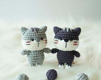 PATRÓN GRATIS Llavero de Gato Amigurumi paso a paso - Crochetisimo