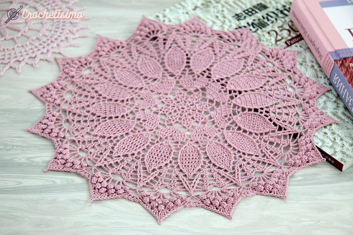 PATRÓN GRATIS Carpeta Rosa en Crochet - Crochetisimo