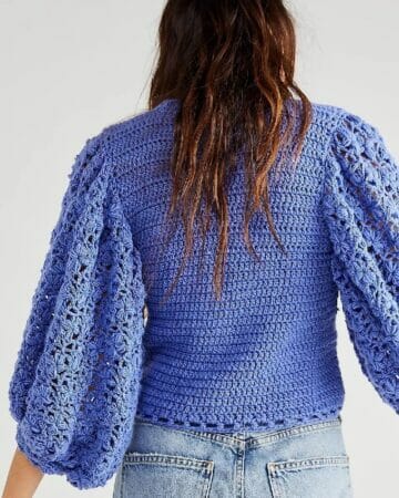 PATRÓN GRATIS Jersey de Punto Jazmín a Crochet - Crochetisimo