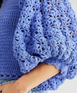 PATRÓN GRATIS Jersey de Punto Jazmín a Crochet - Crochetisimo