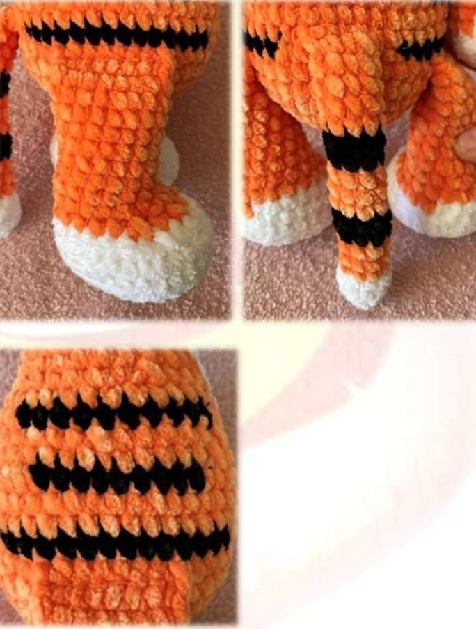 PATRÓN GRATIS Peluche Tigre de Felpa Amigurumi paso paso - Crochetisimo