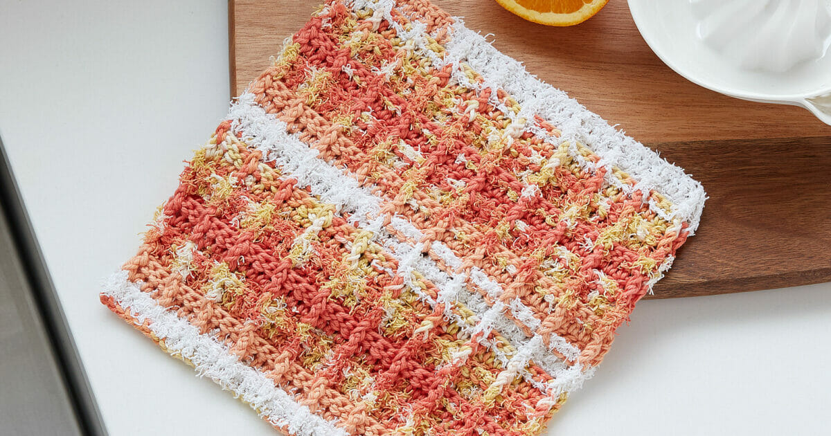 PATRÓN GRATIS Paño con Patrón de Waffle en Crochet - Crochetisimo