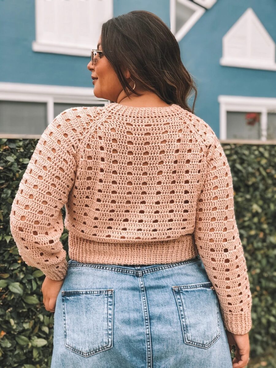 Top XL Punto Red en Crochet PATRÓN GRATIS