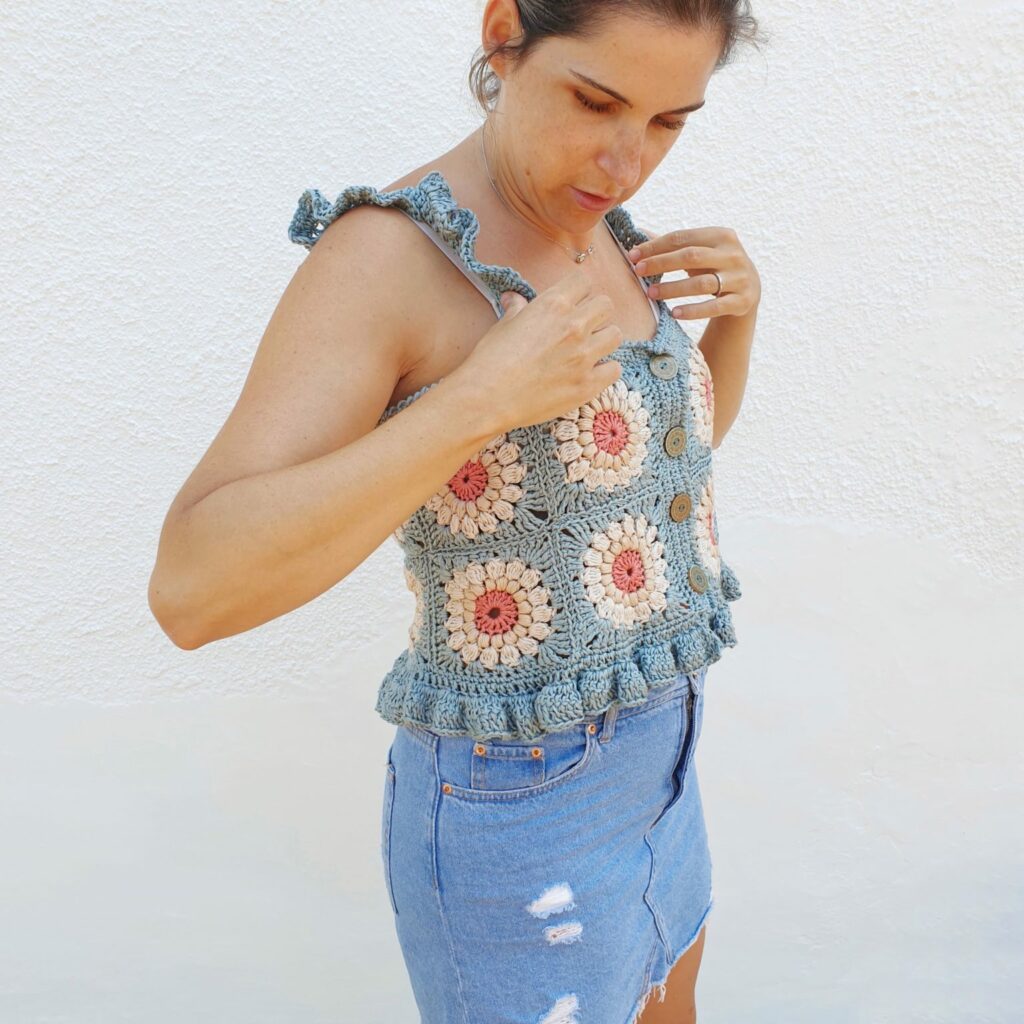 Top Granny De Flores B sicas En Crochet PATR N GRATIS