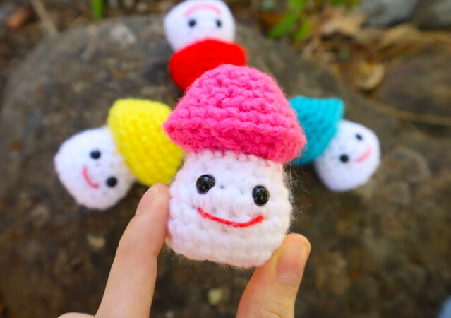 Mini Hongos en Amigurumi Patron Gratis