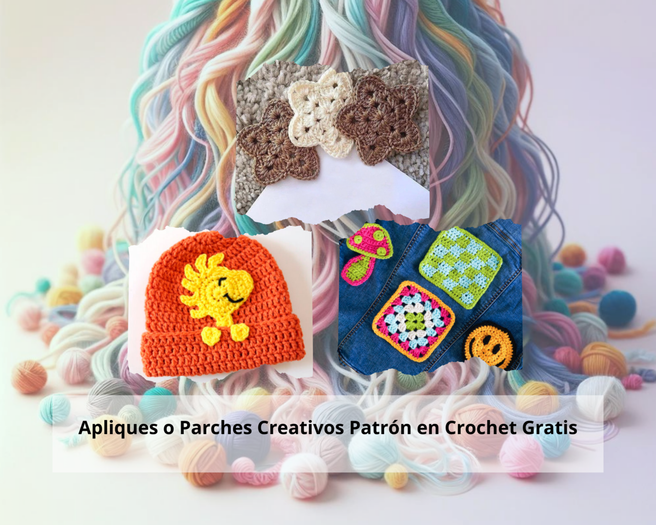 15 Patrones de Apliques o Parches Creativos en Crochet Gratis ...