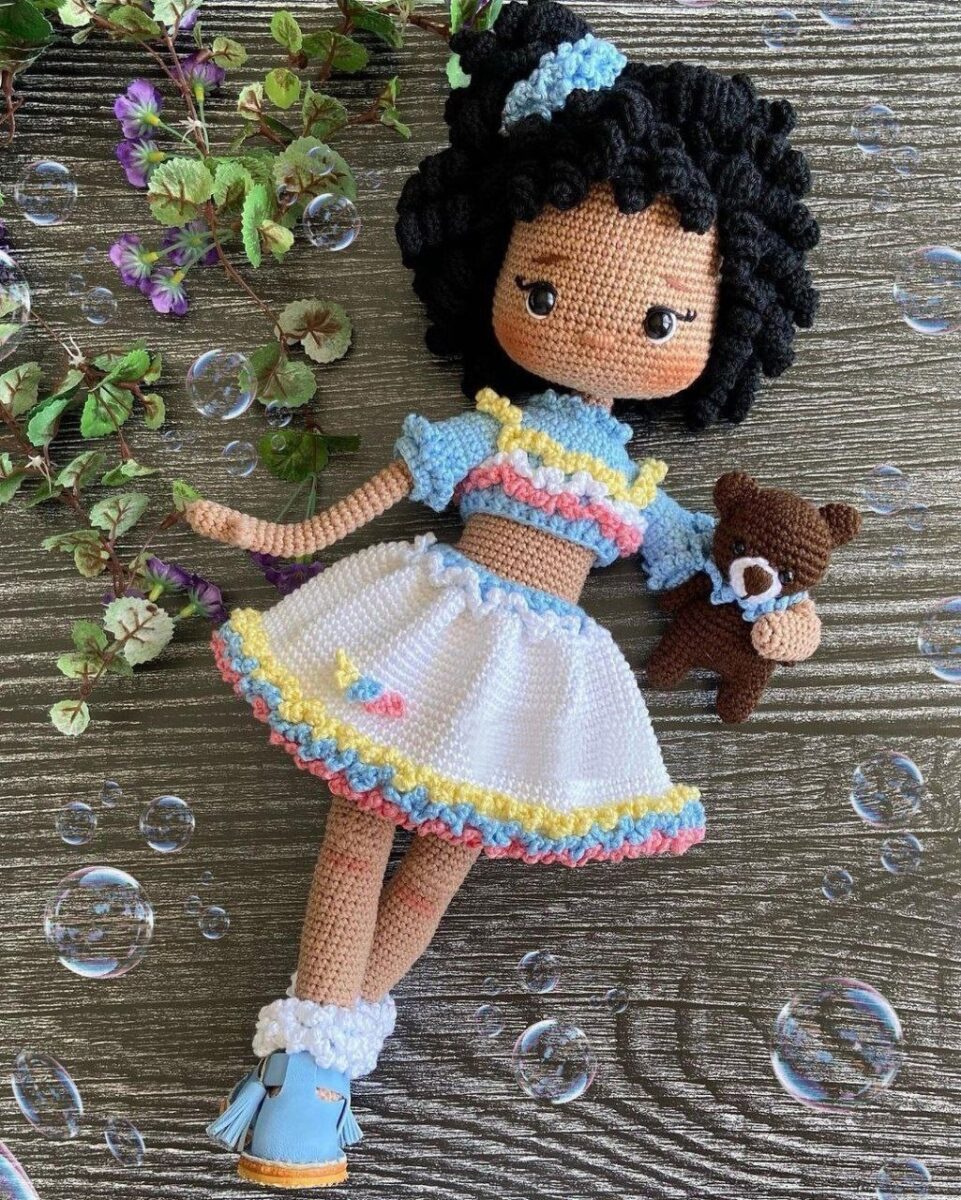 Muñeca Matilde Amigurumi Paso a Paso Patrón Gratis - Crochetisimo