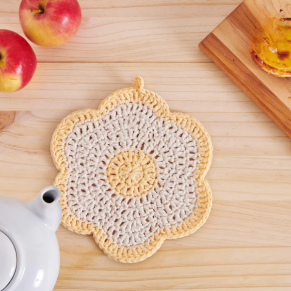 Patrón Gratis Paño Primavera en la Mesa en Crochet