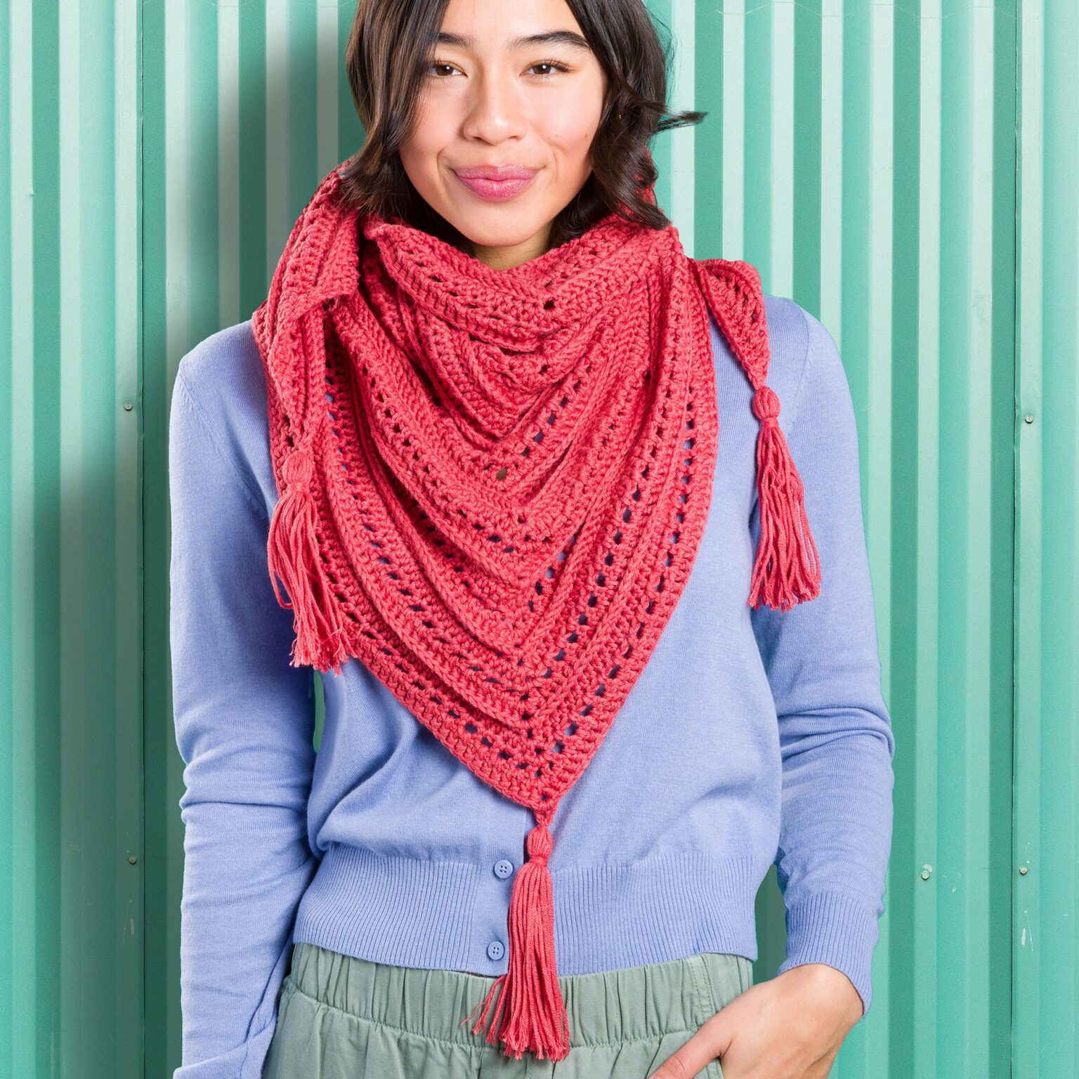 Chal Triangular Emma en Crochet PATRON GRATIS - Crochetisimo