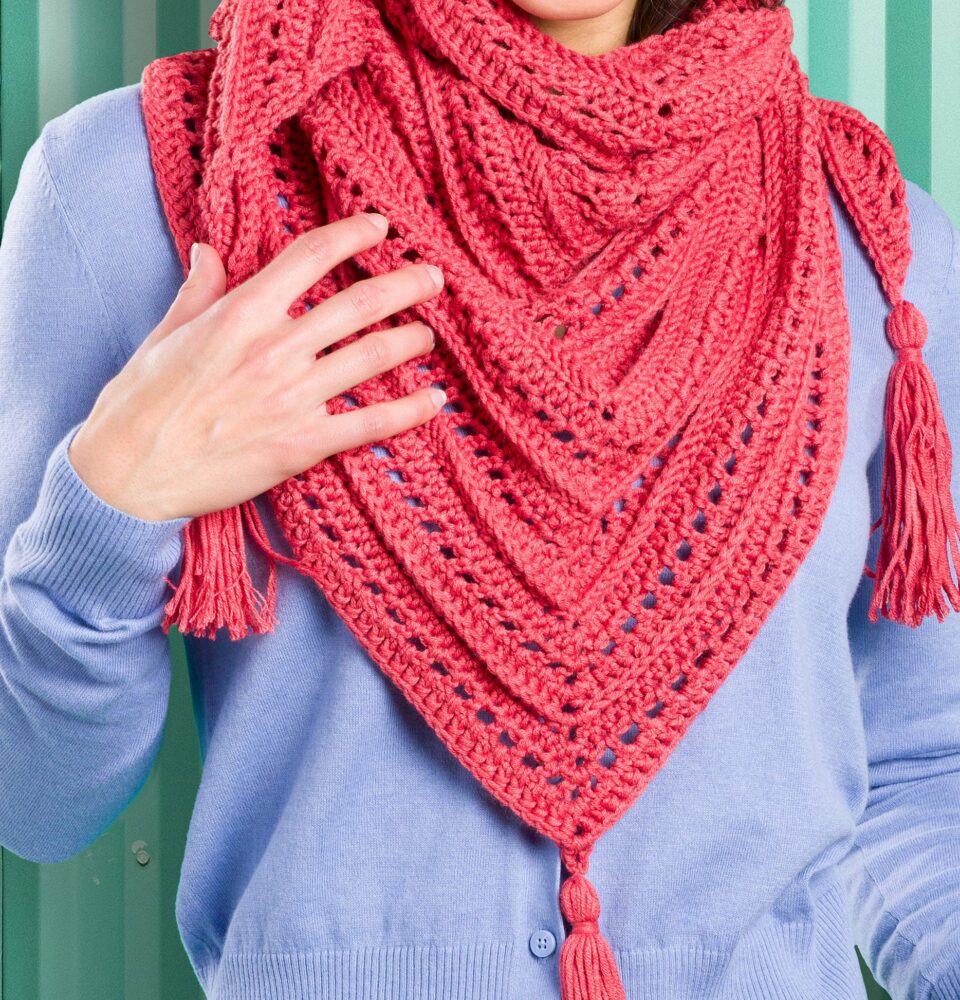 Elegante Chal en Punto Araña a Crochet PATRÓN GRATIS - Crochetisimo