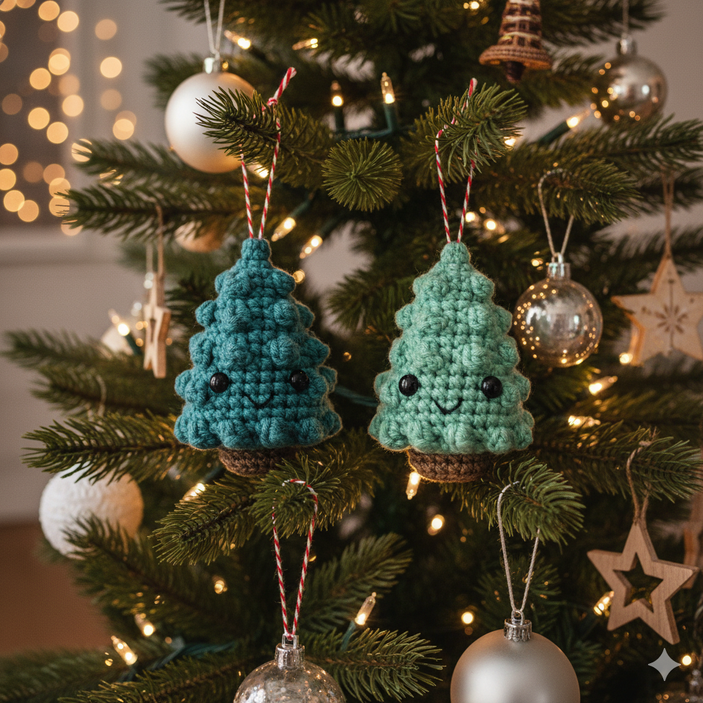 ¡Adornos Amigurumi! Pinito Feliz para Árbol de Navidad - Crochetisimo